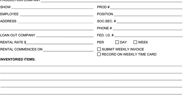 Dumb Dog Productions LLC: WHAT IS A CREW BOX/KIT RENTAL INVENTORY FORM ...