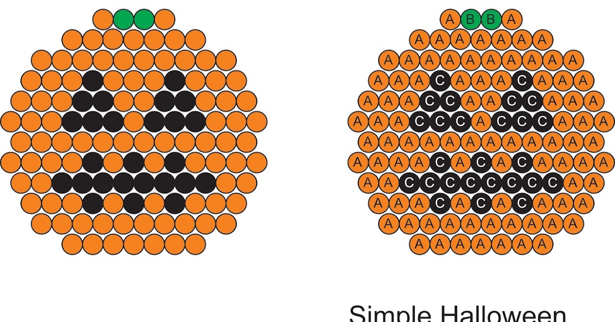 Brick Stitch Bead Patterns Journal: Simple Halloween Pumpkin #4 Brick ...