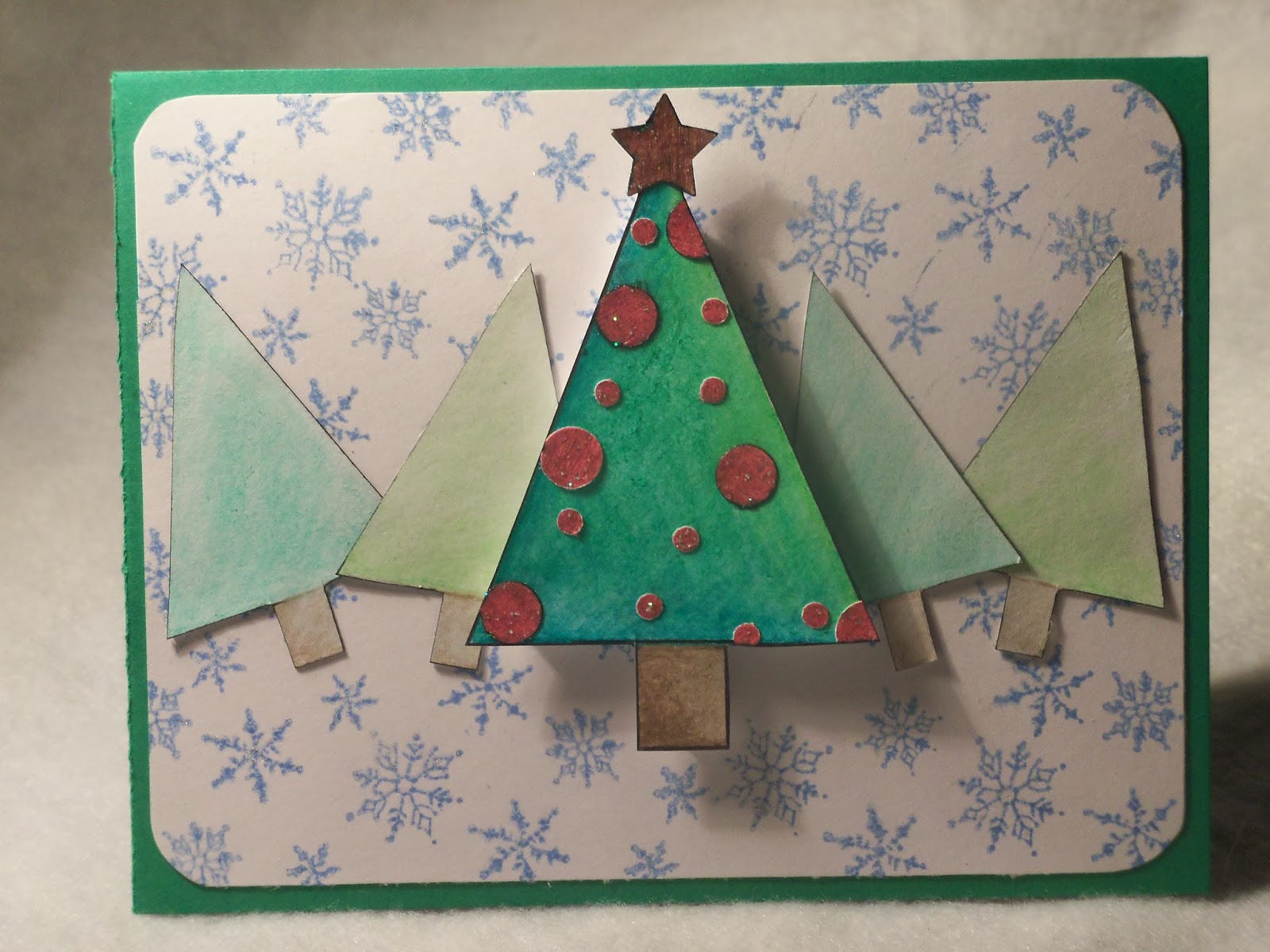 Scrapbooks, Crafts, and Cards, Oh My!: Simple Christmas Tree Card!!!
