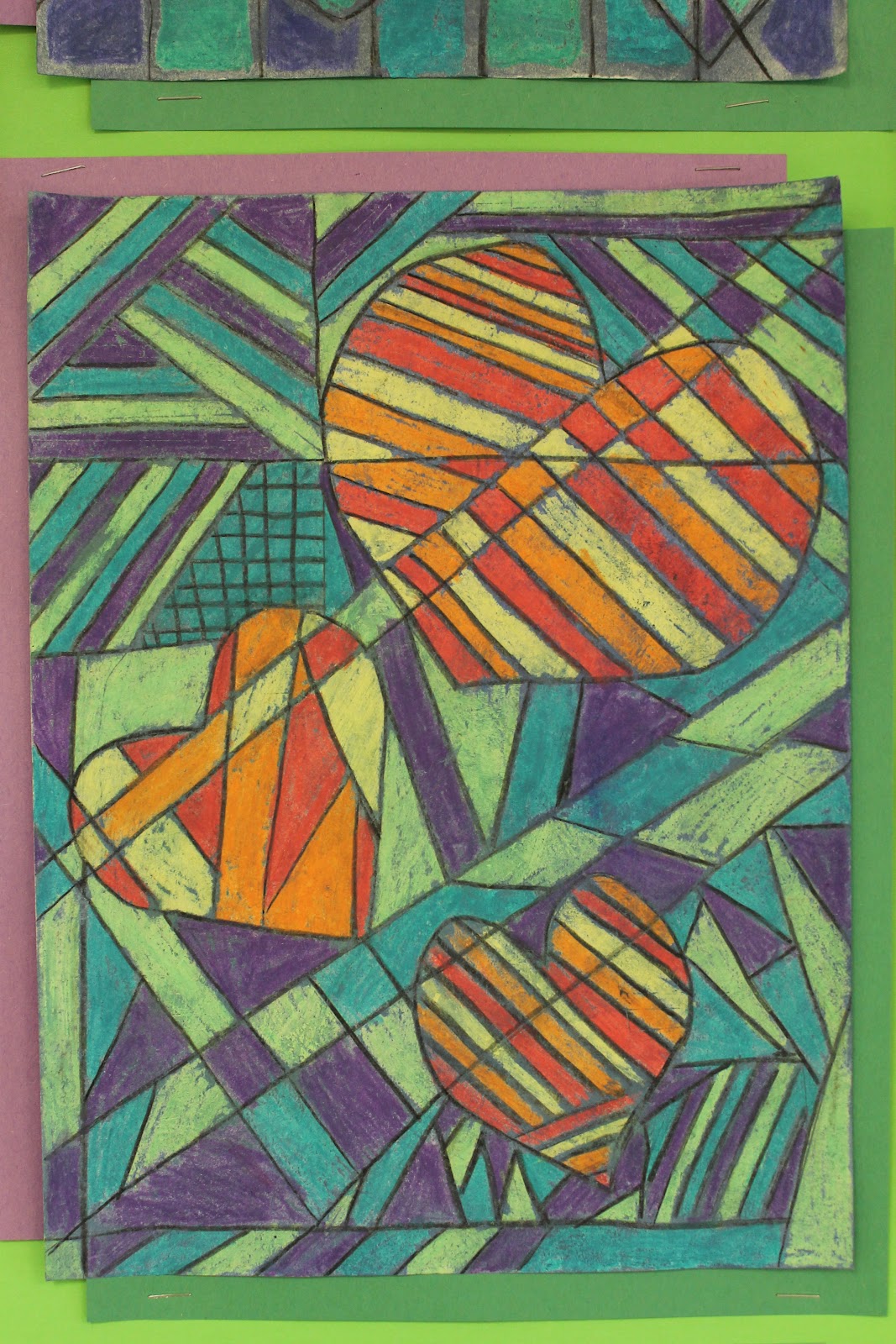 The Elemental Art Room: Cubist Hearts (Paul Klee)