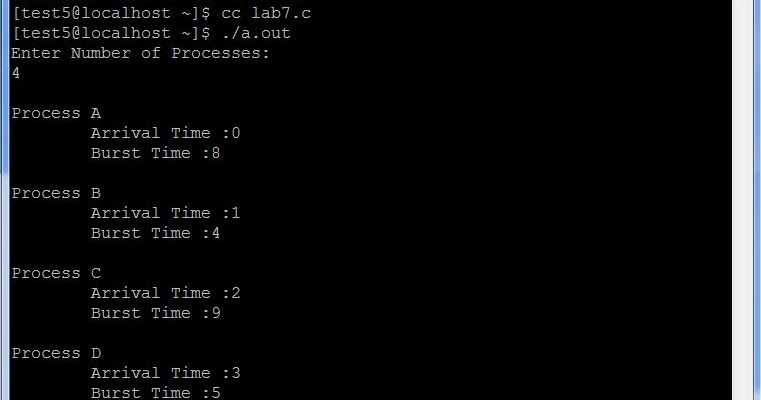 VTU CSE LABS: SS 7 - C - ROUND ROBIN (RR) SCHEDULING ALGORITHM