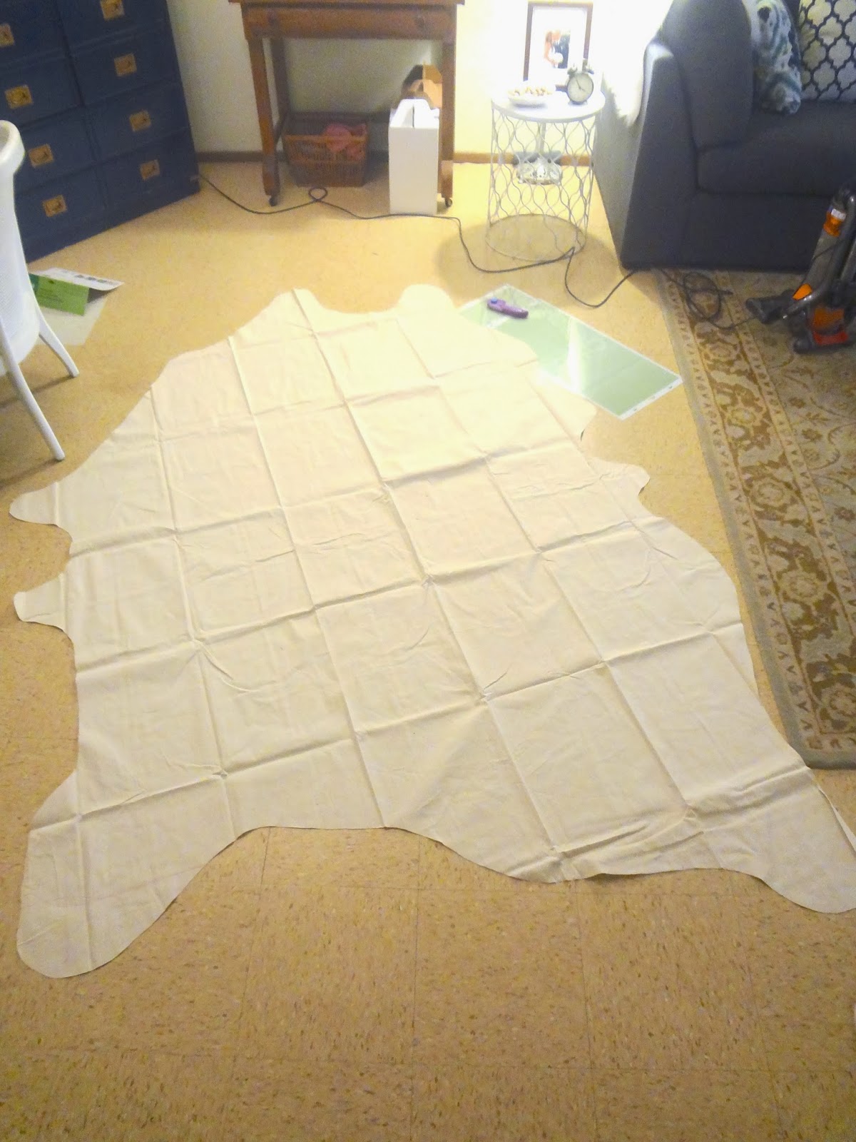 Lemons to Love : DIY Spotted Cowhide Rug