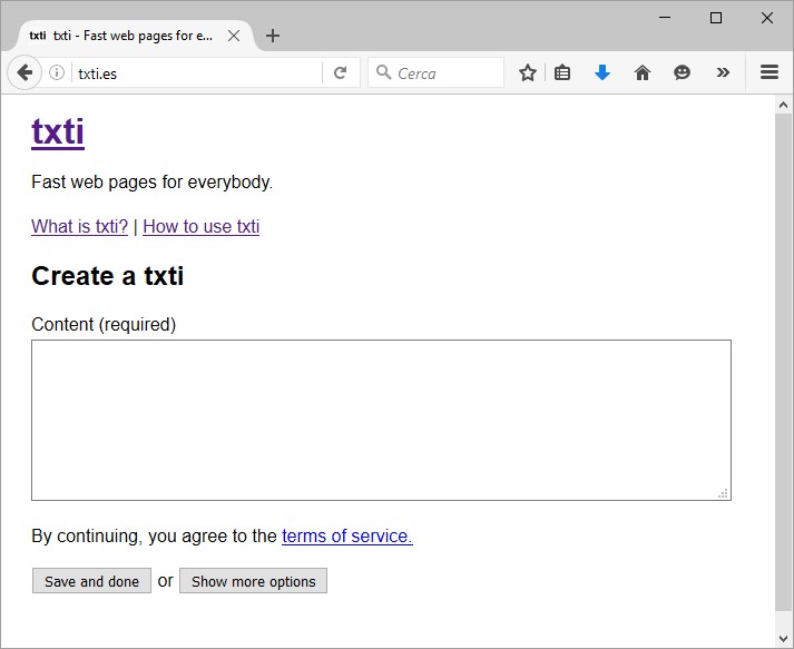OPIDOS: Tixti, strumento per creare pagine web semplici