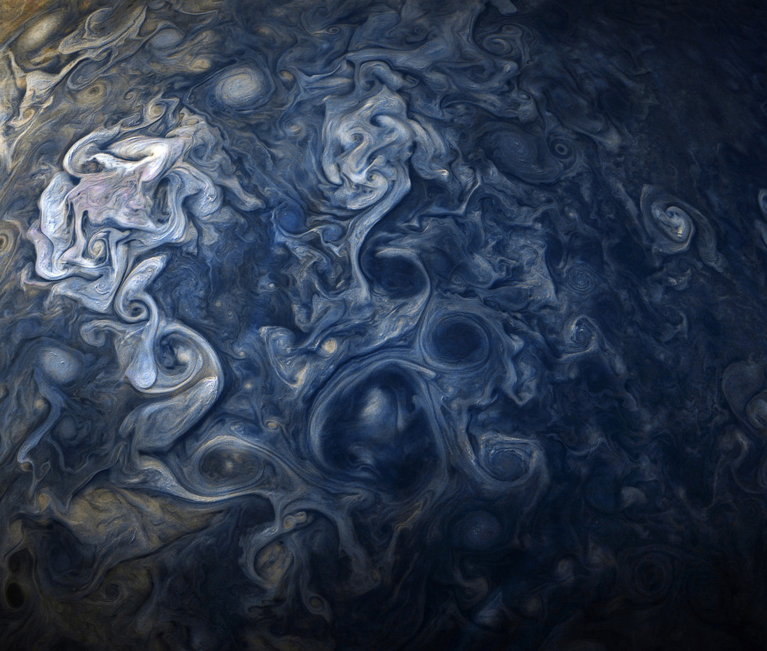NASA Juno spacecraft captures mind bending tumultuous atmosphere of ...