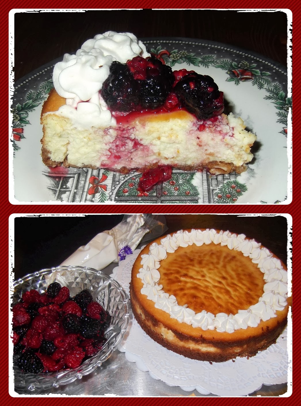 Rosie's Country Baking: Italian Cheesecake with Berries and Cream