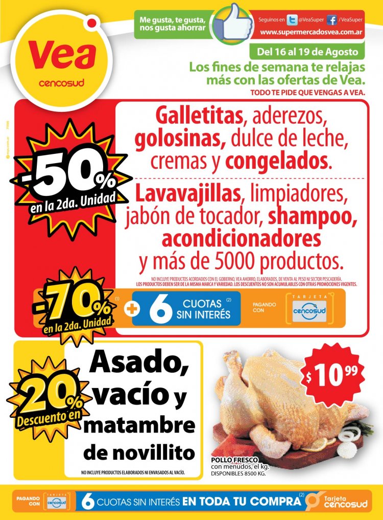 Ofertas y Promos en Argentina: Ofertas supermercados VEA fin de semana
