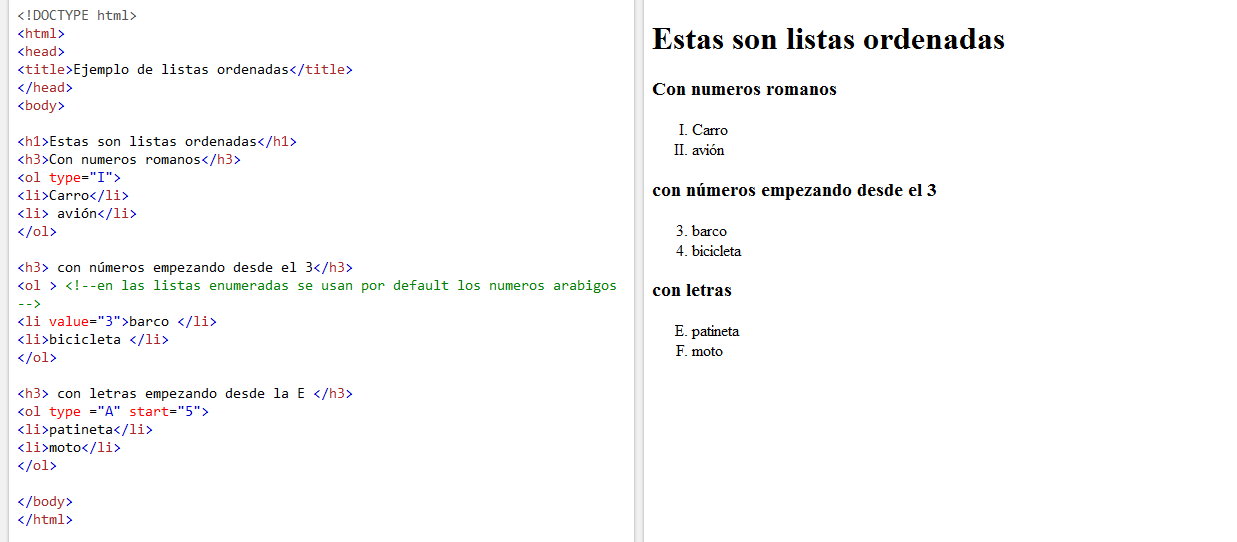 Etiquetas, enlaces y listas de HTML