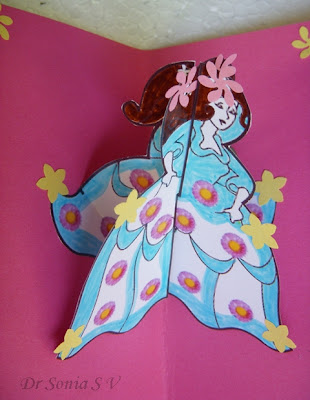 Cards and Crafts : Pop Up card -Pop Up Princess Card