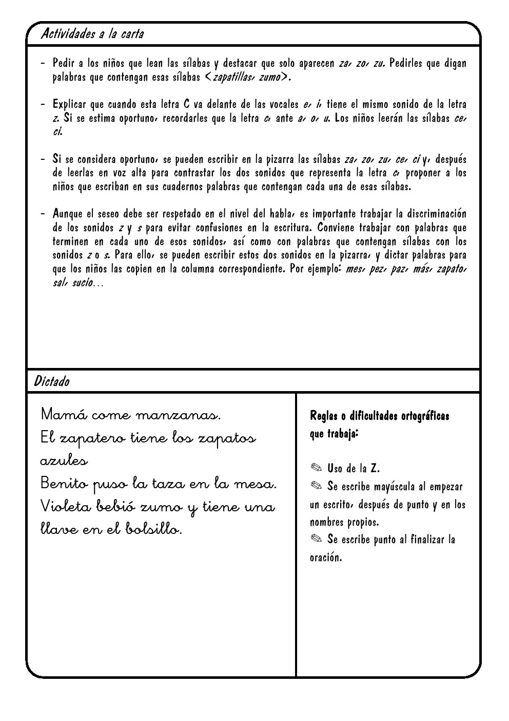 Letra Z | z ~ La Eduteca