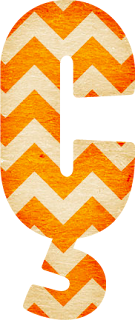 Abecedario con Zigzag Naranja. Orange Chevron Letters. - Oh my Alfabetos!
