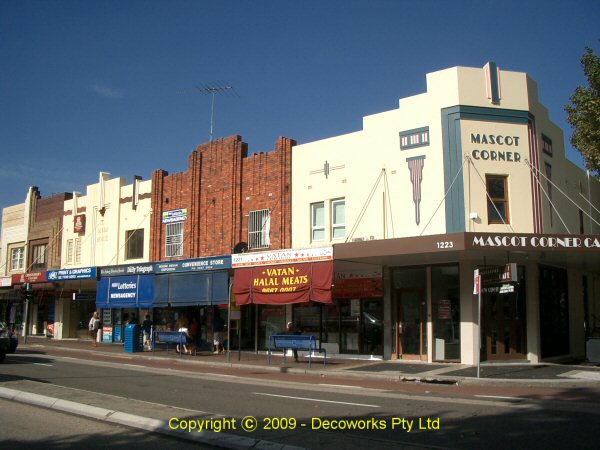 Sydney Art Deco Heritage: Four Shops in Mascot