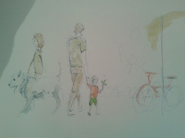 Urban Sketchers Galway: Drawing Galway 003 - The Prom, Salthill