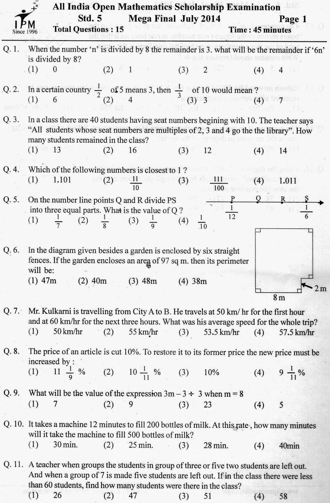 Preparations for IPM, MTSE, Olympiad, MAT, Scholarship,CBSE, ICSE & Board Math Exam: IPM Mega ...