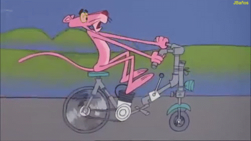 La Pantera Rosa GIF: La Pantera Rosa: Un Ciclomotor ingobernable