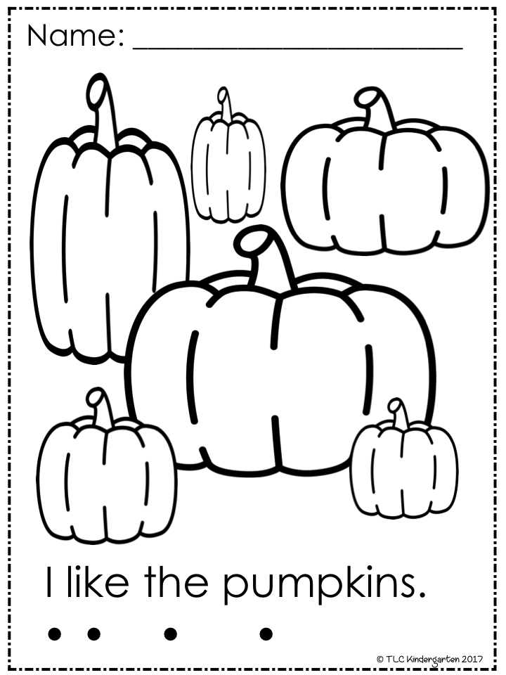 TLC Kindergarten: Pumpkin Coloring Pages