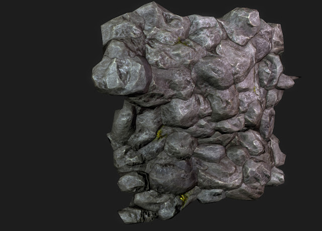 Raven Loh- Environment Artist || Props Artist: Tilling Rock Cliff Model