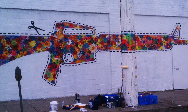 MELROSEandFAIRFAX: New Flower Gun Mural from Cyrcle