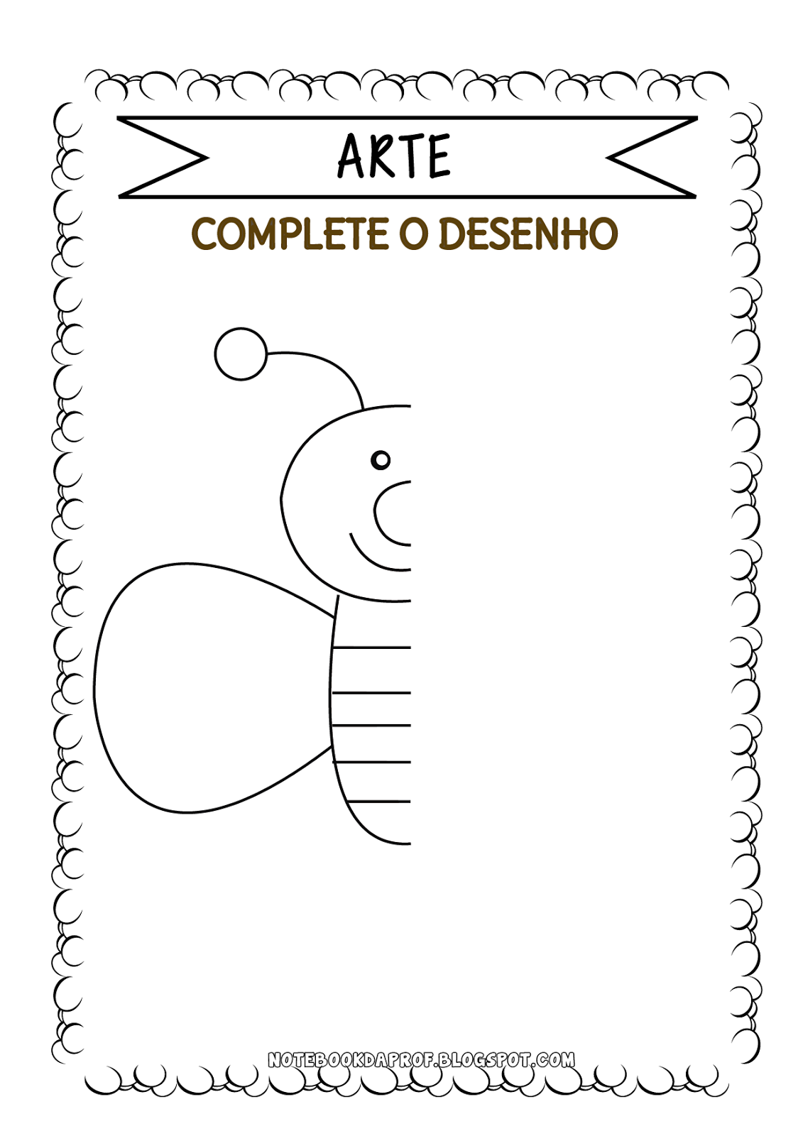 Desenhos Para Completar A Outra Metade - FDPLEARN