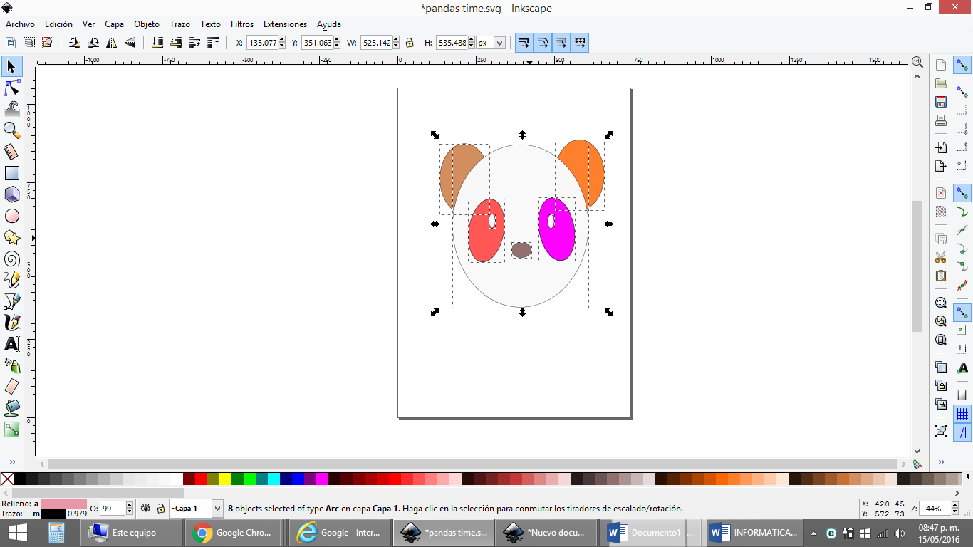Trabajando con inkscape: TRABAJAR CON GRUPOS Trabajando con inkscape: TRABAJAR CON GRUPOS