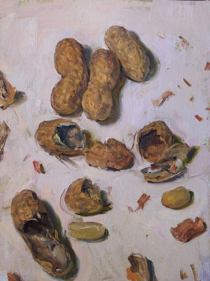 a painting a day: Peanuts and Shells. 1/26/2014