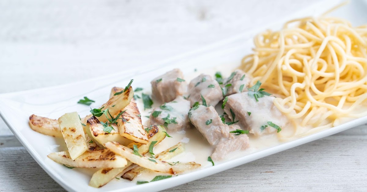 stuttgartcooking: Eingemachtes Kalbfleisch mit gebratenen Kohlrabi und ...
