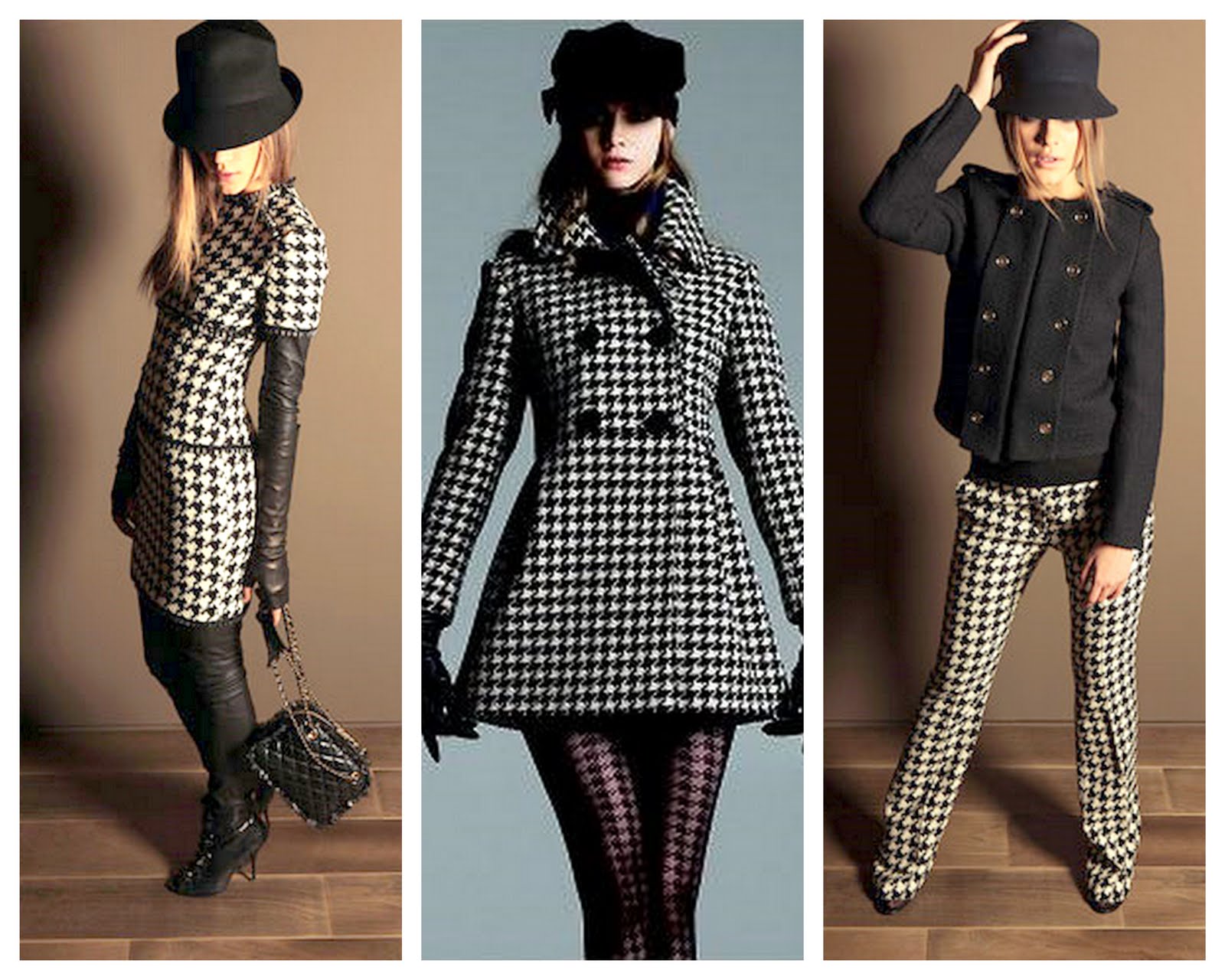 Fashion Blumen: Pied-de- poule