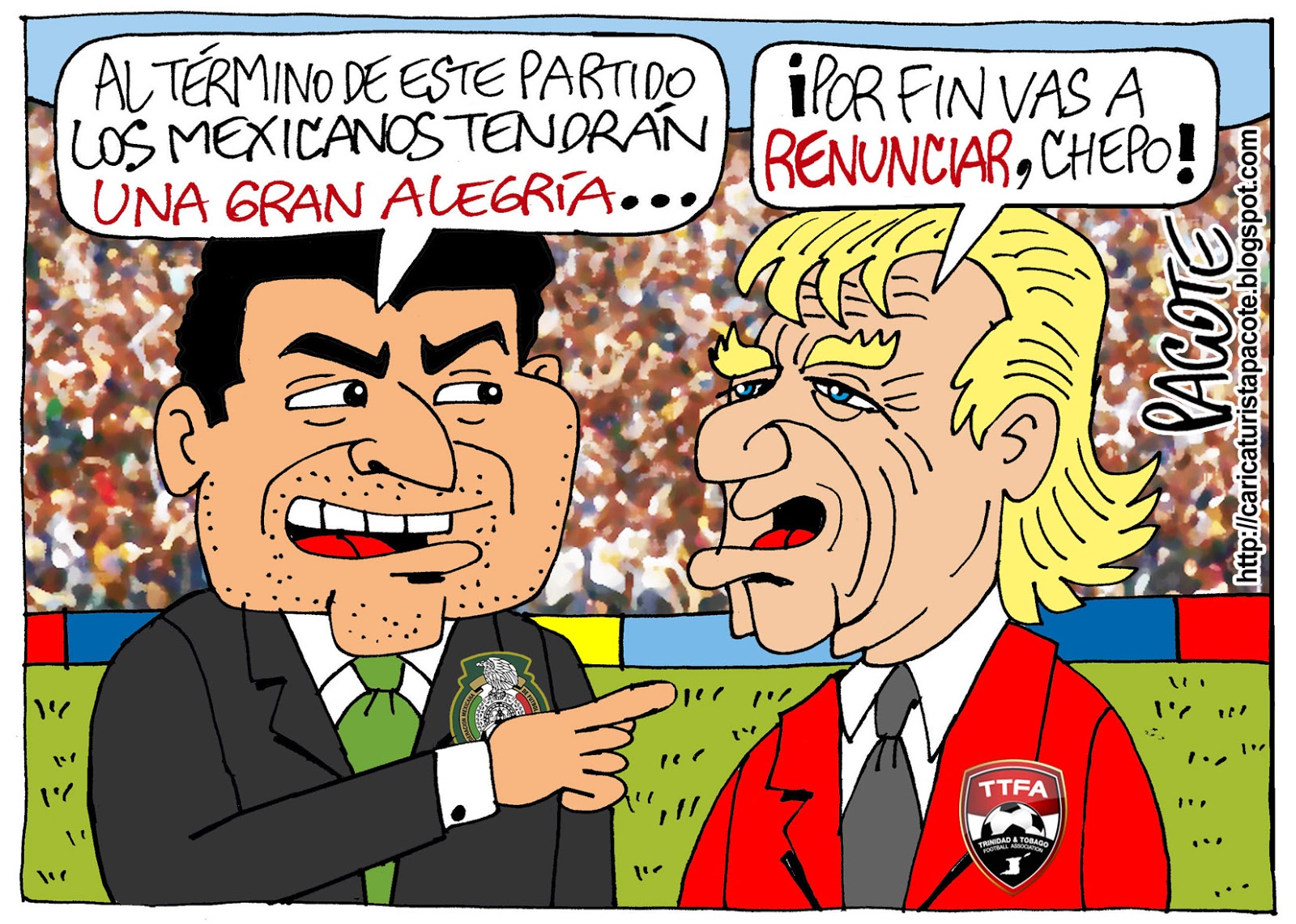 CARICATURISTA PACOTE: EL CHEPO Y BEENHAKKER