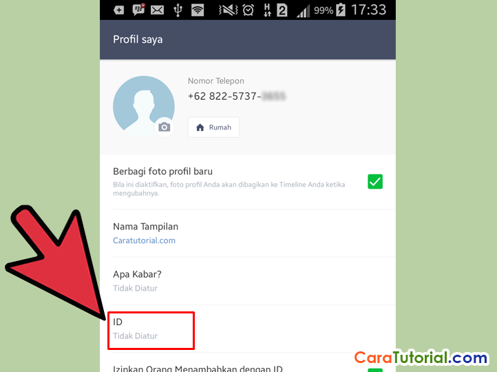 Cara Membuat User ID LINE Messenger - caratutorial.com