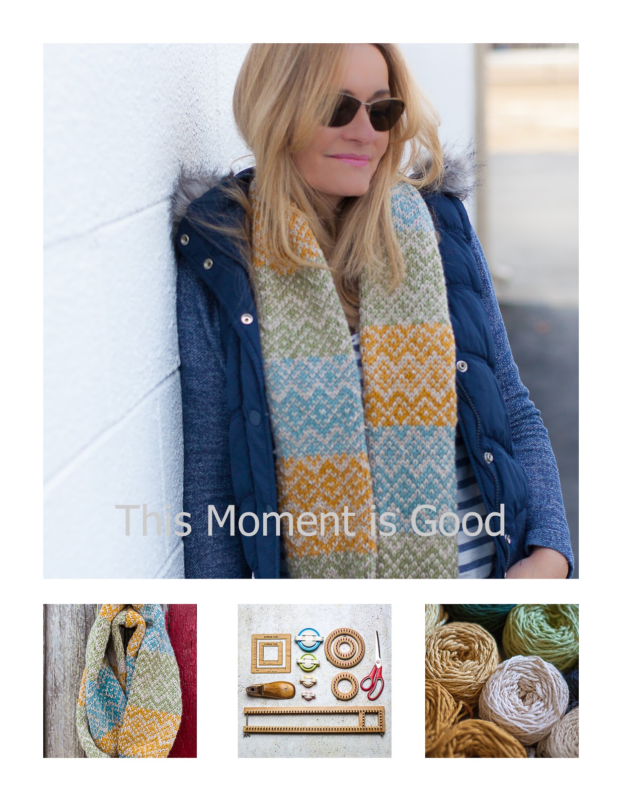 Loom Knit Fair Isle Infinity Scarf (Free Pattern) | Loom Knitting by ...