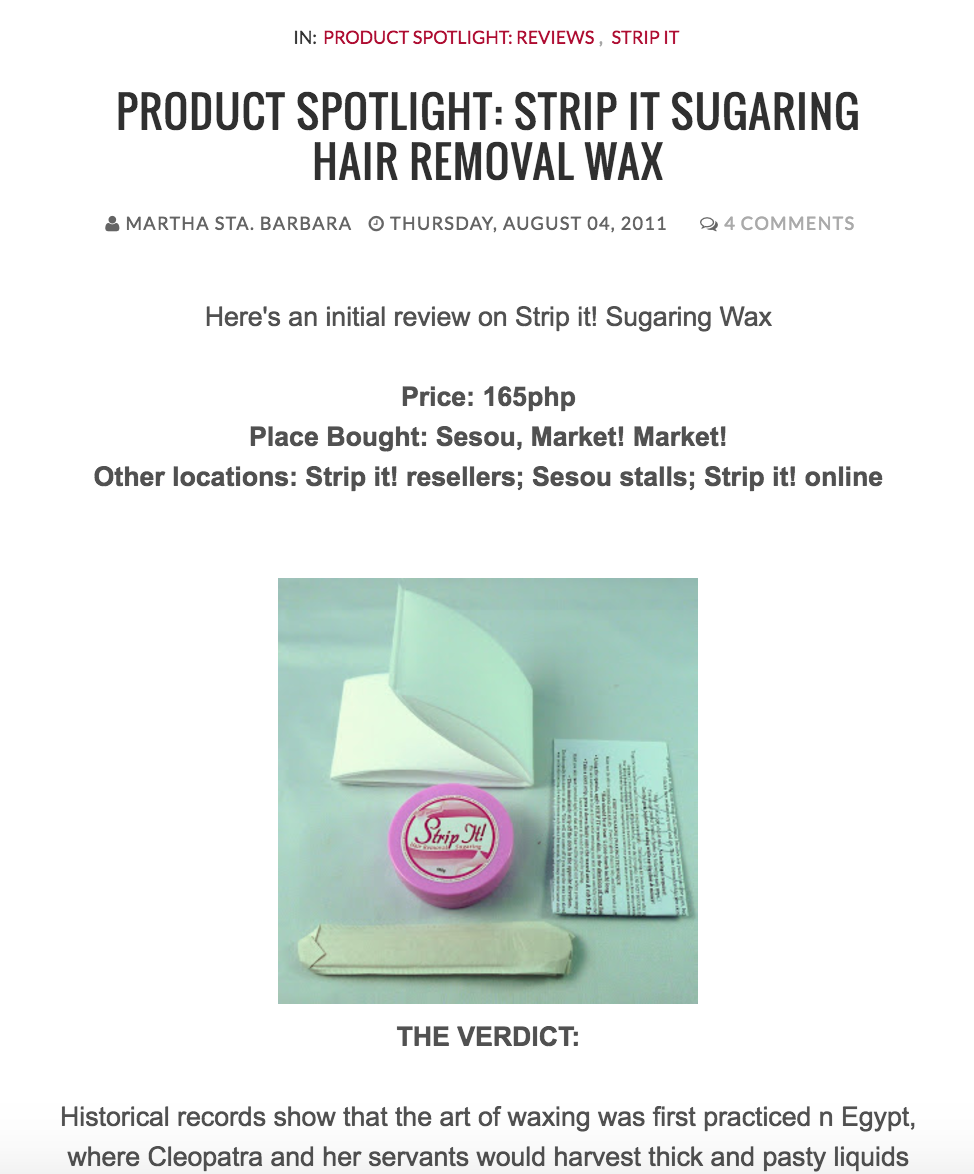 Strip It at 10 + Youtube DIY Hair Waxing Tutorial