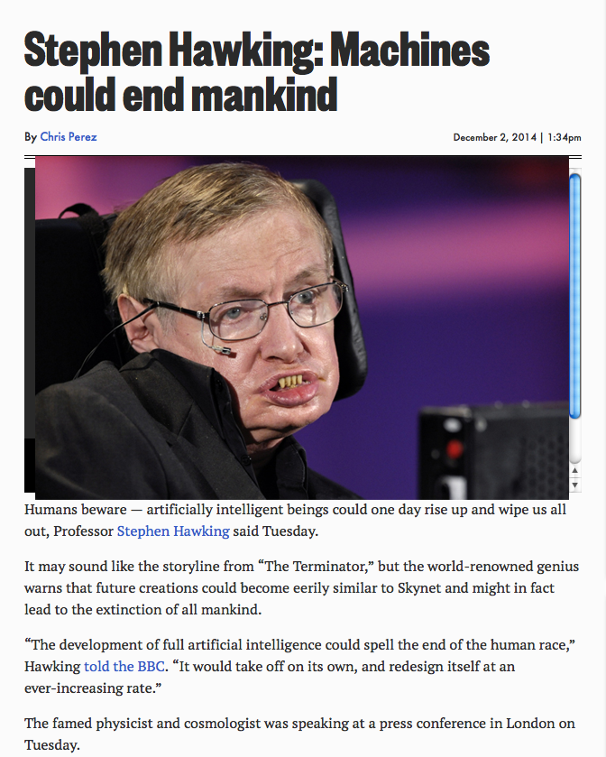Disgusted By Amusement: Freak Show Stephen Hawking worried about ...