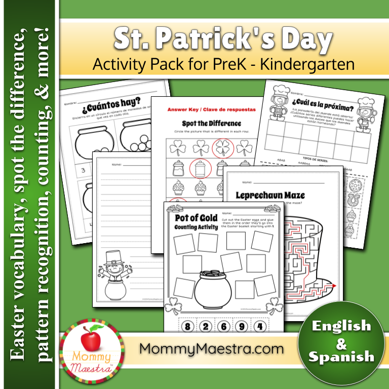 Mommy Maestra: Bilingual Printables for St. Patrick's Day