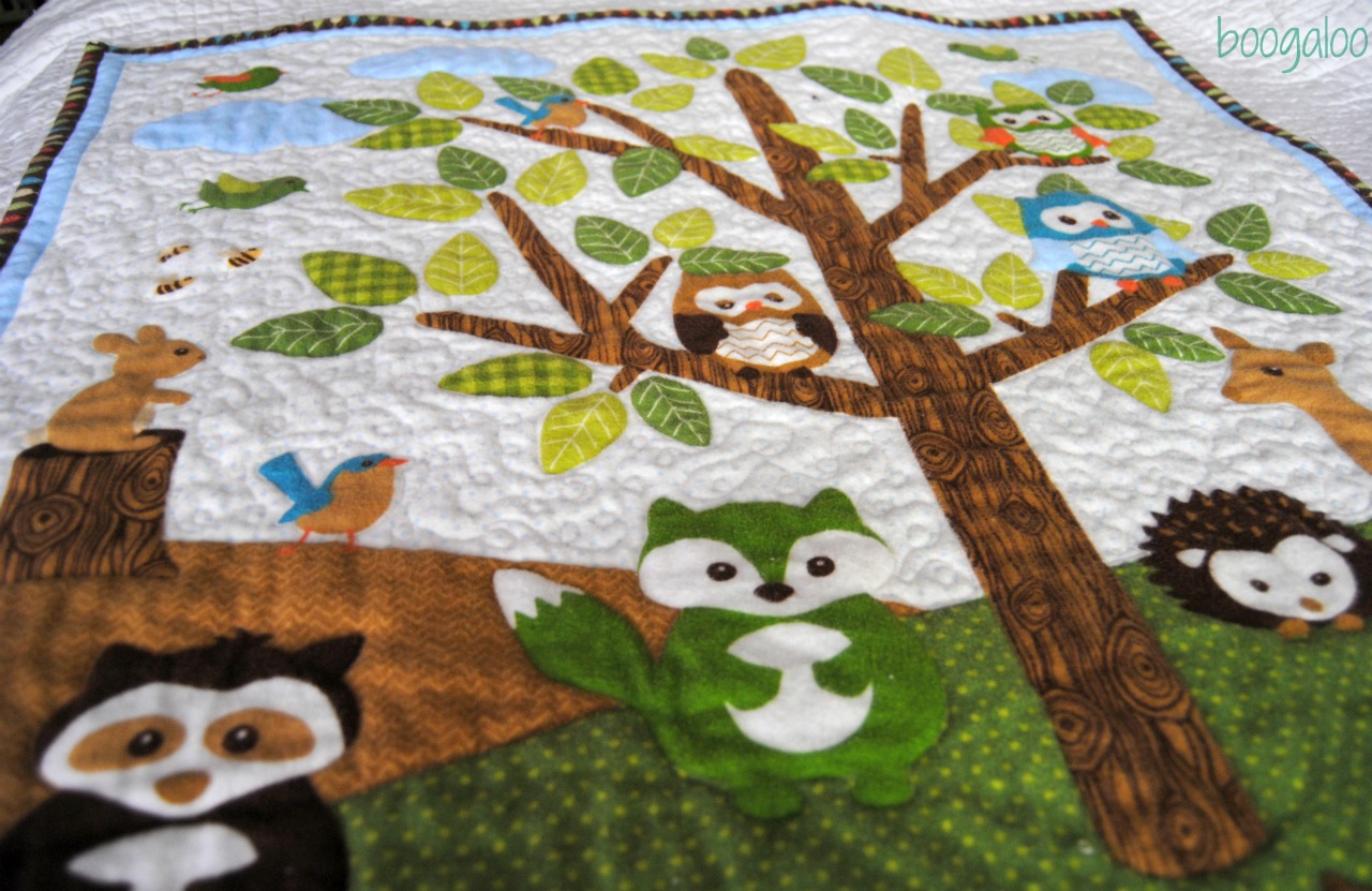 boogaloo: Forest Friends Baby Quilt