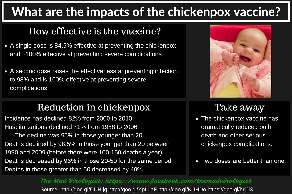 The Mad Virologist : How effective is the chickenpox vaccine? In a word ...