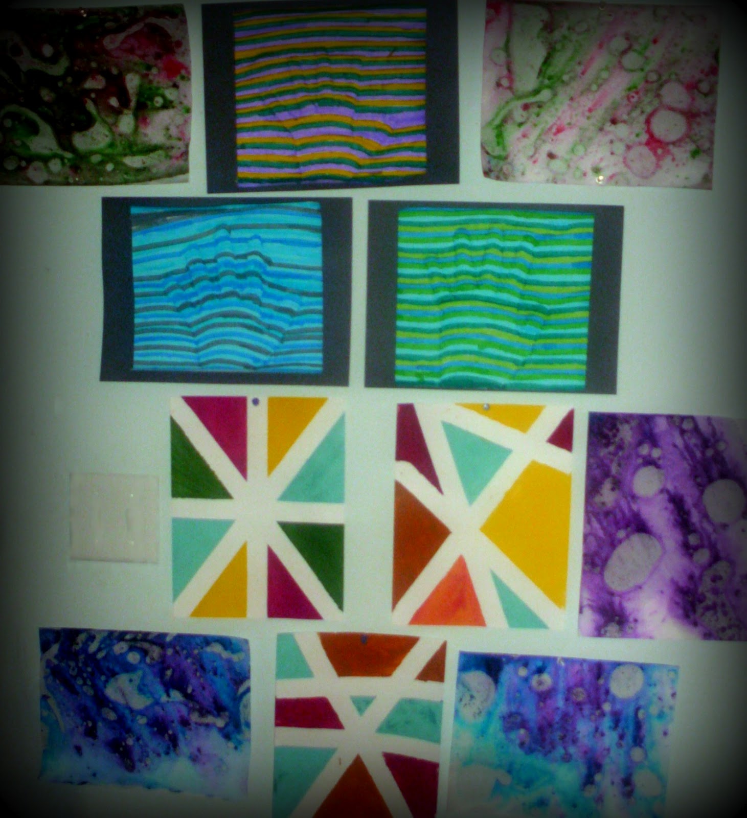 365 DAYS OF FUN WITH THE GREENETEAM: Day 255... Tape paintings