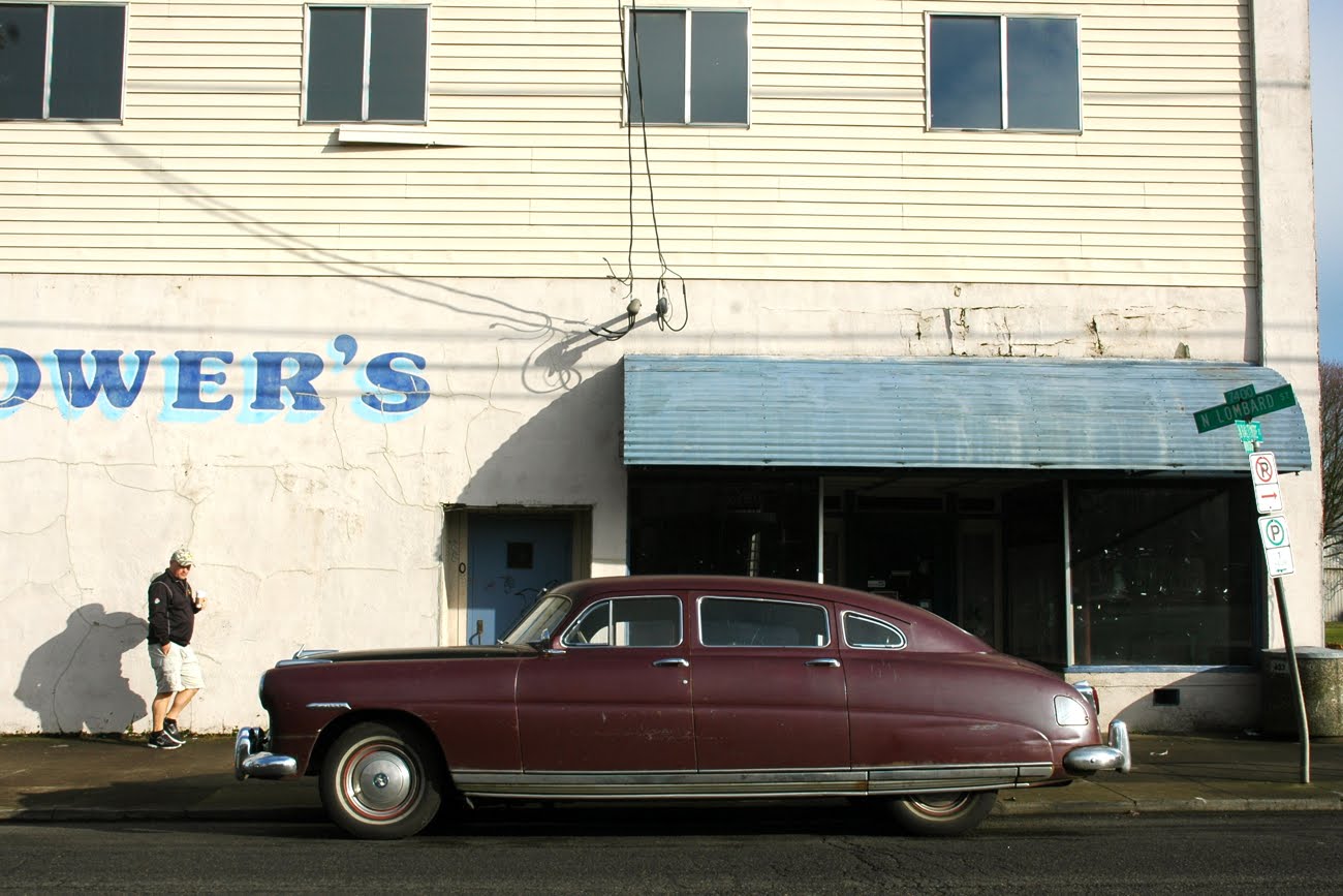 OLD PARKED CARS.: 1949 Hudson Commodore Sedan.
