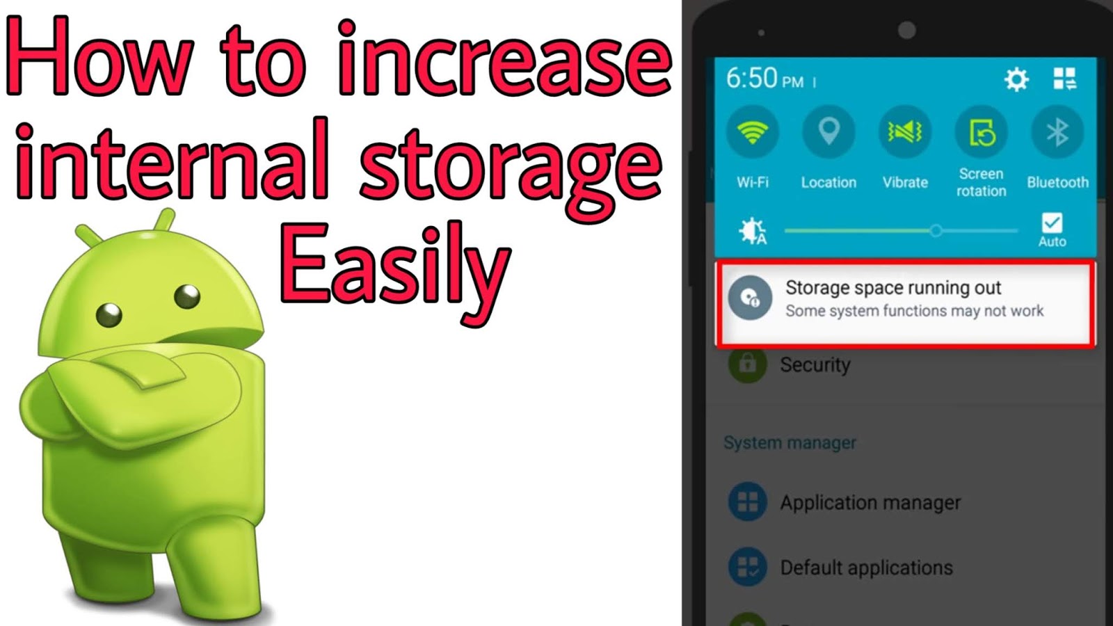 How to increase internal storage on android-2019