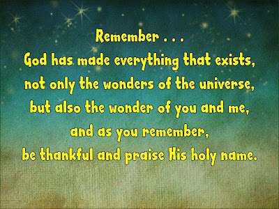 Share My Journey: Remember Your Creator ... Ecclesiastes 12:1