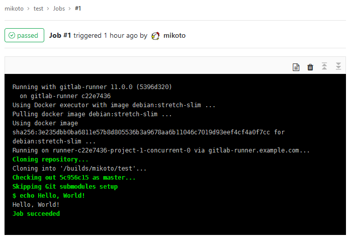 Docker Compose で GitLab + GitLab Runner の環境を整える - mikoto2000 の日記