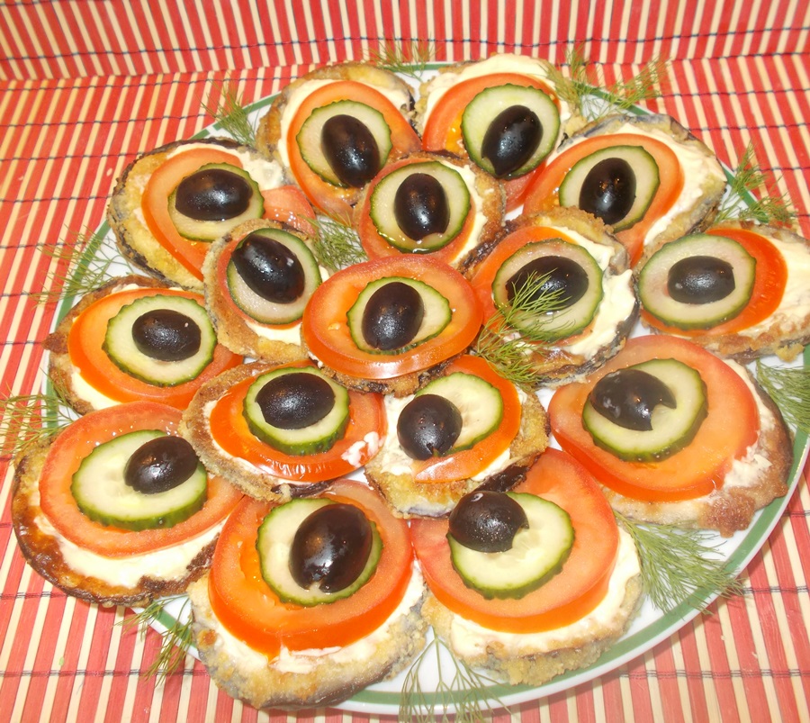 Coada de paun - Aperitiv din vinete « In Bucatarie La Sidy