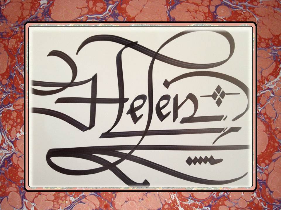 Calligraphy Art: Helen in calligraphy