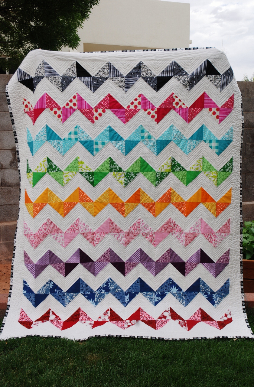Completed Large Zig Zag Quilt