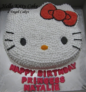 d'Angel Cakes: Hello Kitty Cake (face) for Natalie