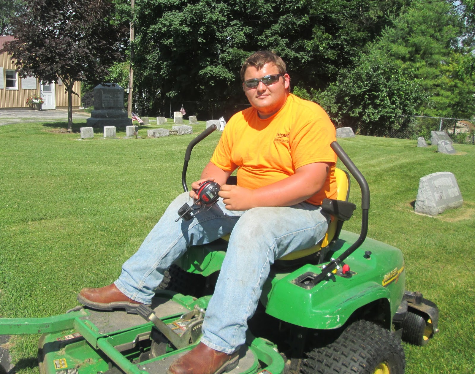Graveyard Rabbit of Sandusky Bay: Andrew, Mowing Lawn at Castalia Cemetery