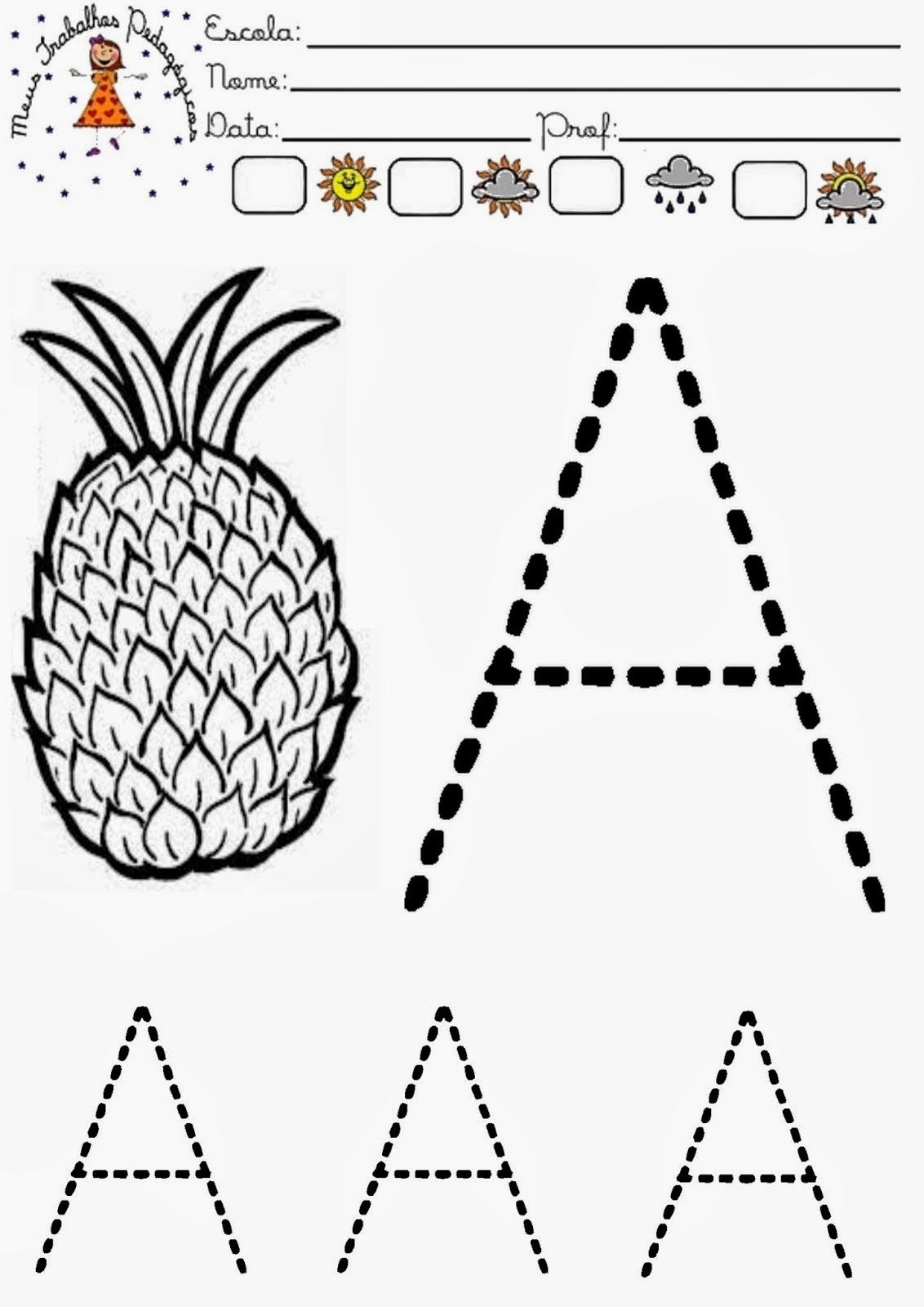 Atividades com a Letra A | Classificados de Links