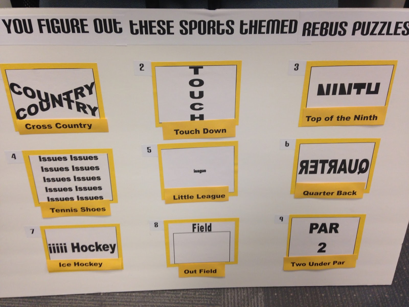 The Adventures Of a New Librarian: Passive Programming: Sports Themed ...