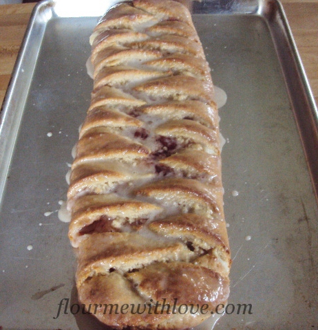 No-Yeast Strawberry Cream Cheese Braid | Flour Me With Love