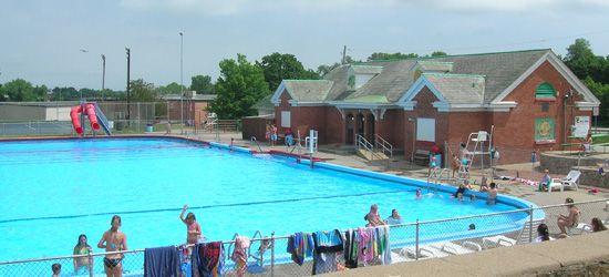 Swimming: Pool postcard: Fort Scott, Kansas