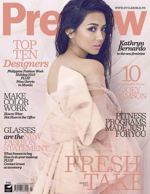 Kathryn Bernardo Wet Look on Preview Magazine August 2013 Cover | BIDA ...