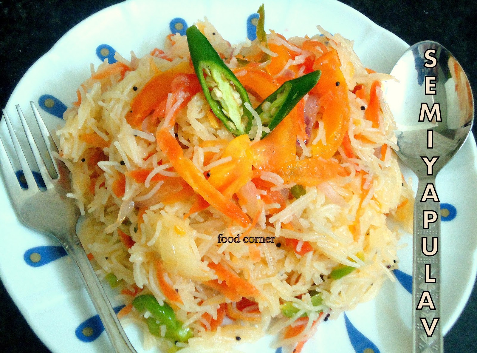 Vermicelli/semia Pulav ~ Kiran's Food corner